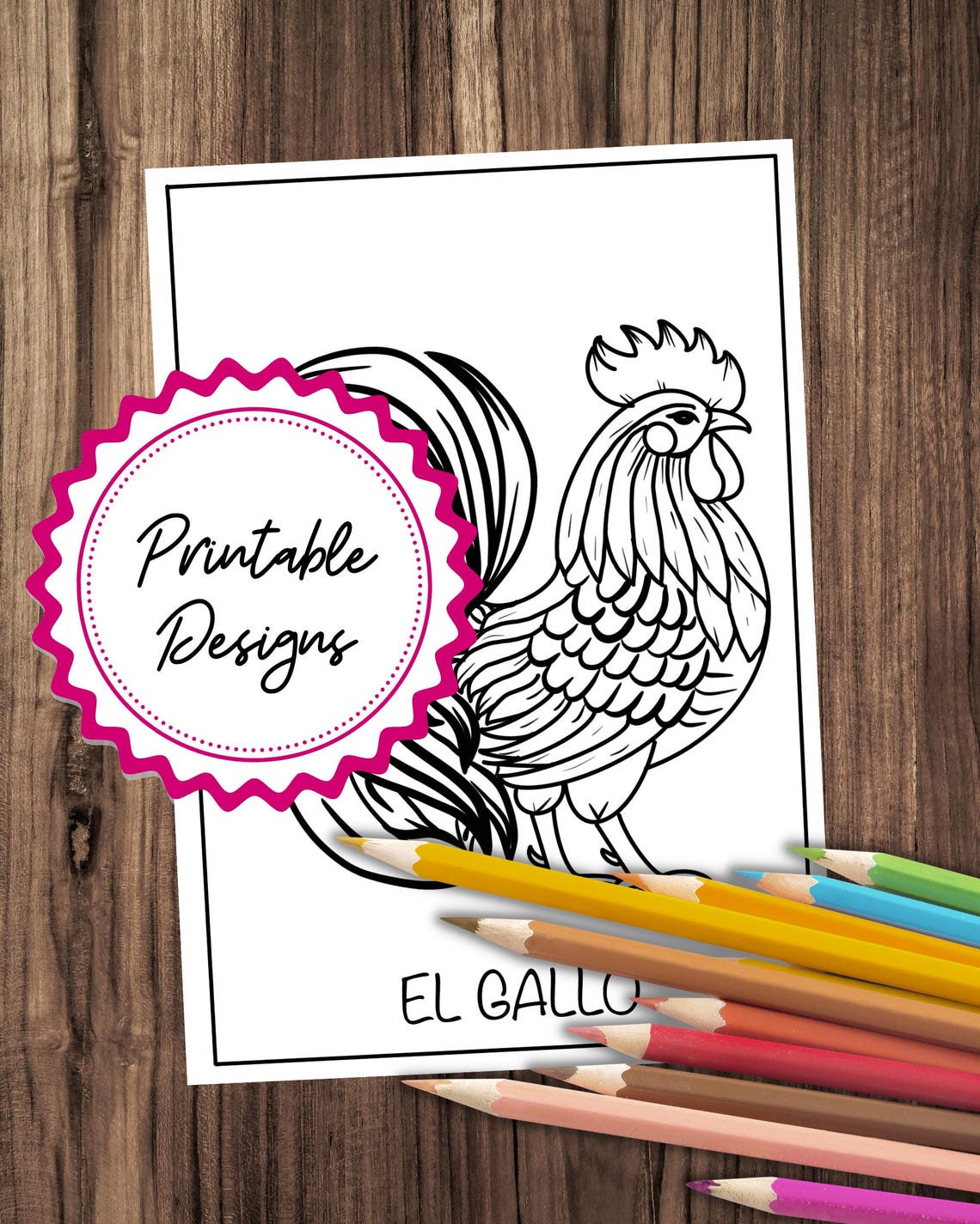 16 Lotería Coloring Pages, Mexican Lotería Coloring Pages Bundle, Adult ...