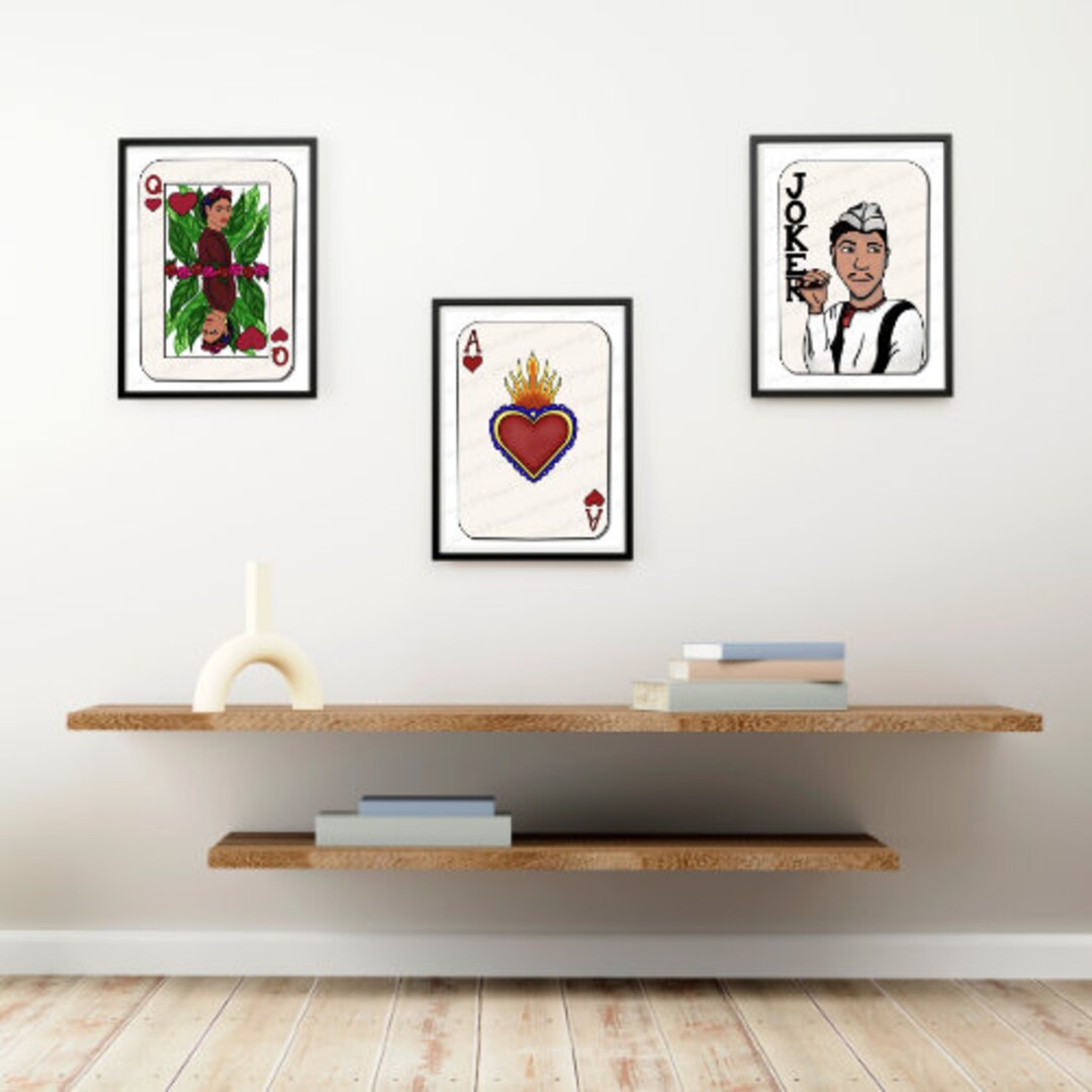 Playing Cards Mexican Art, Printable Wall Art, Mexican Artwork, Mexican ...