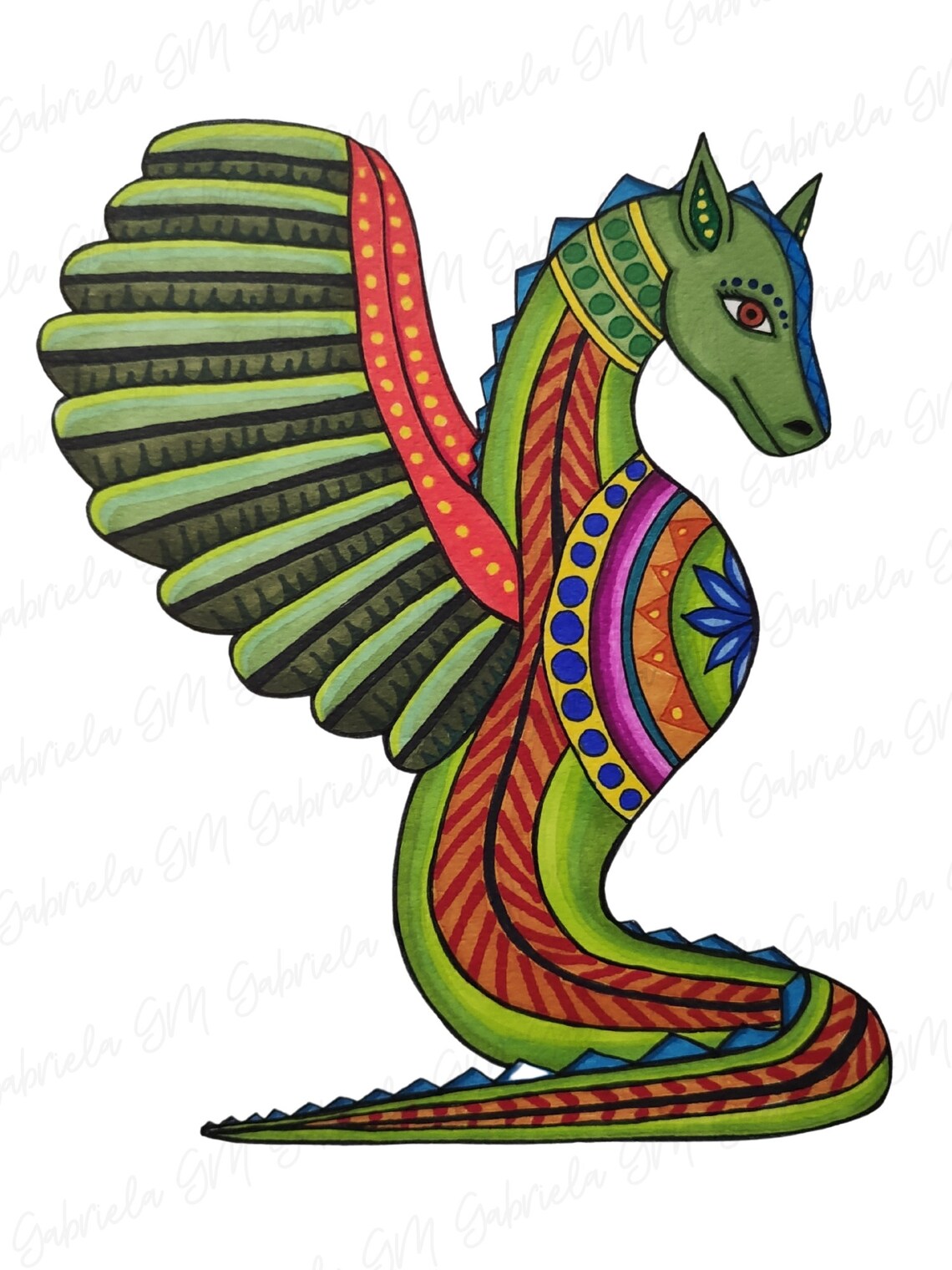 Alebrije Mexican Art, Printable Wall Art, Mexican Art Painting ...