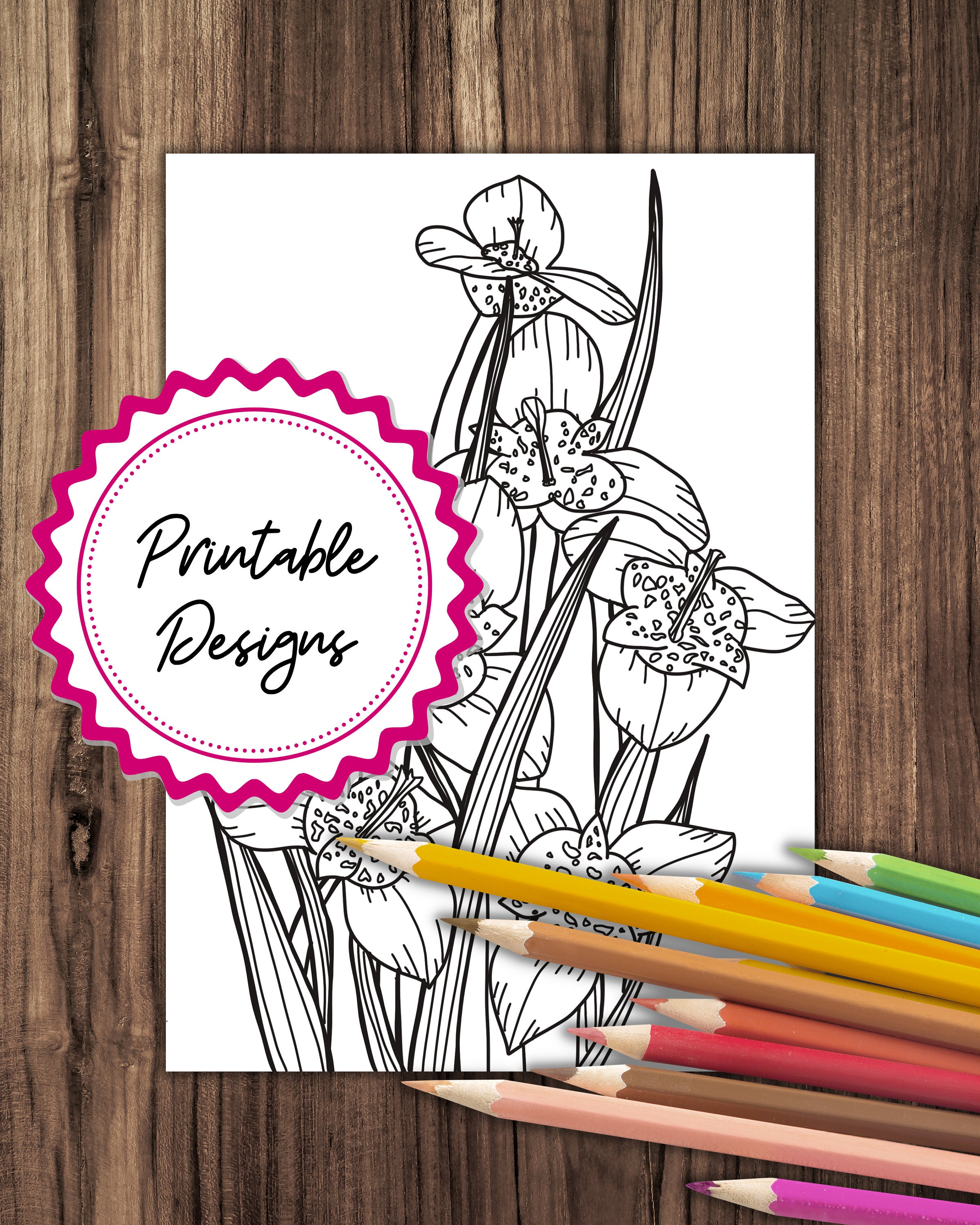 6 Mexican Flowers Coloring Pages, Mexico Nature Coloring Pages Bundle ...