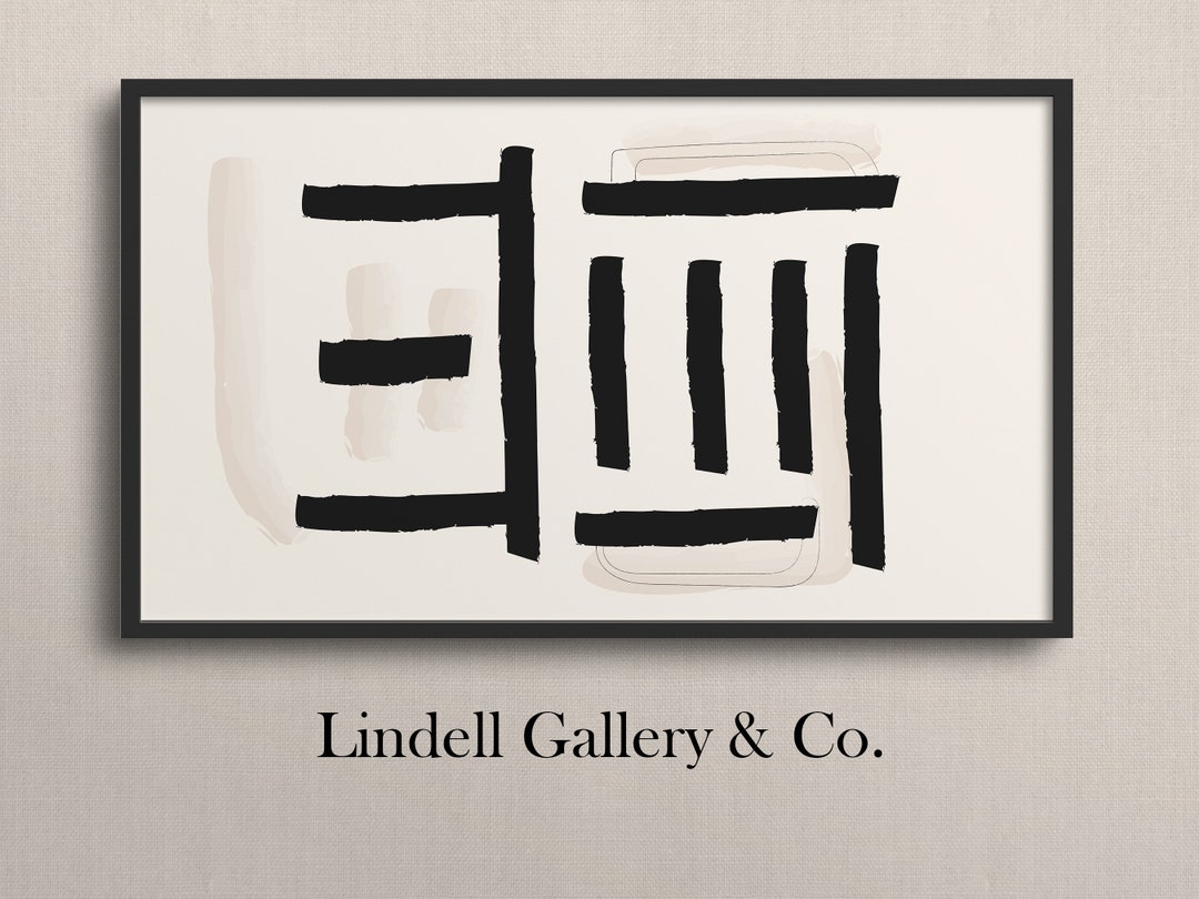 Samsung Frame TV Art | Modern Art | Line Art Drawing | Monochromatic ...