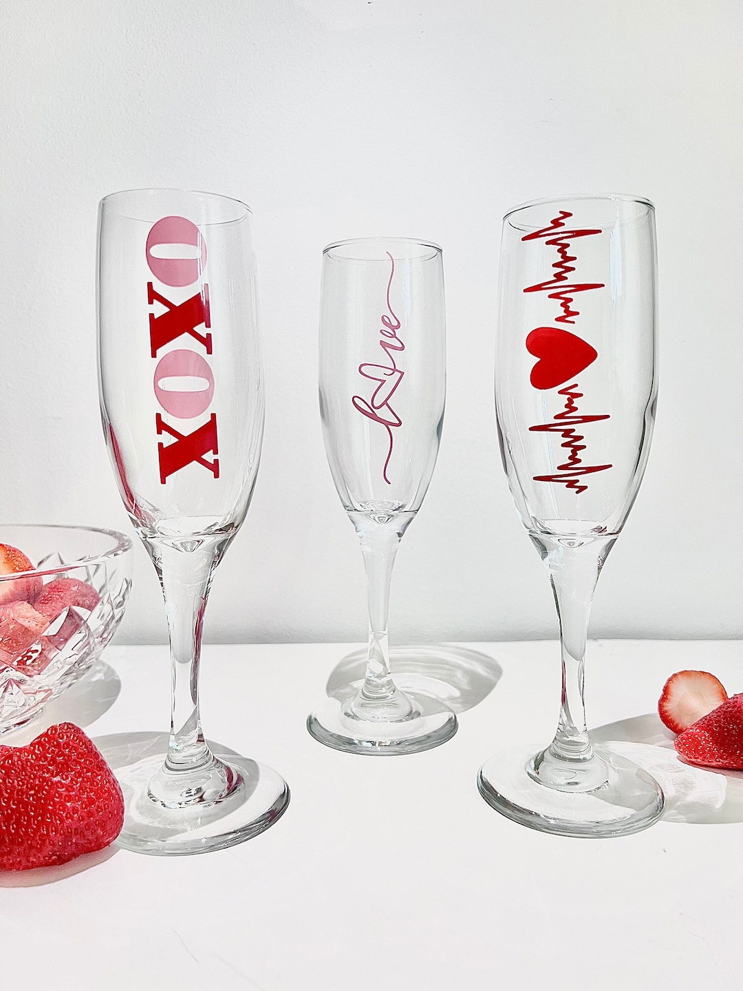 Valentine's Champagne Glasses | Valentine's Gifts for Her | Galentines ...