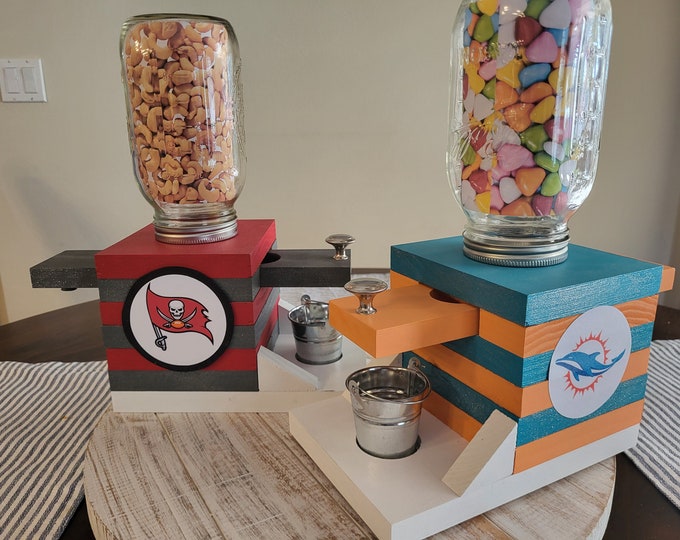 Handmade Wooden Gum Ball / Peanut / Candy Dispenser Pittsburgh Steelers ...