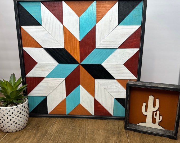 Handmade Barn Quilt Wood Crafted Framed Barn Quilt - Etsy