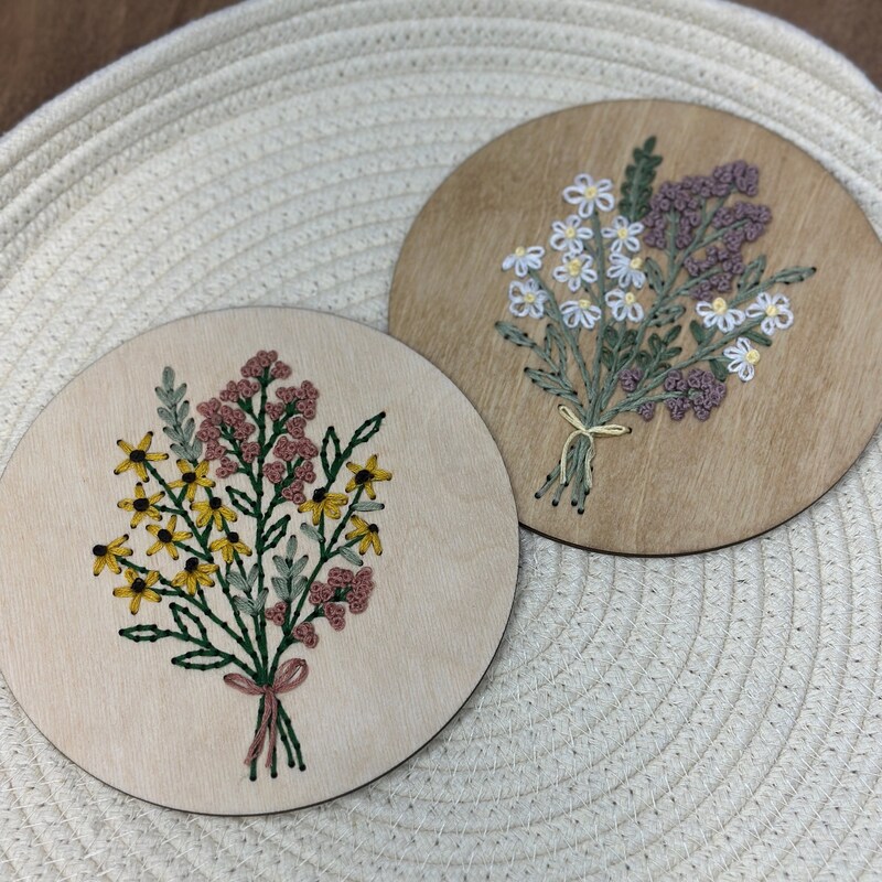 Embroidery on Wood - Etsy