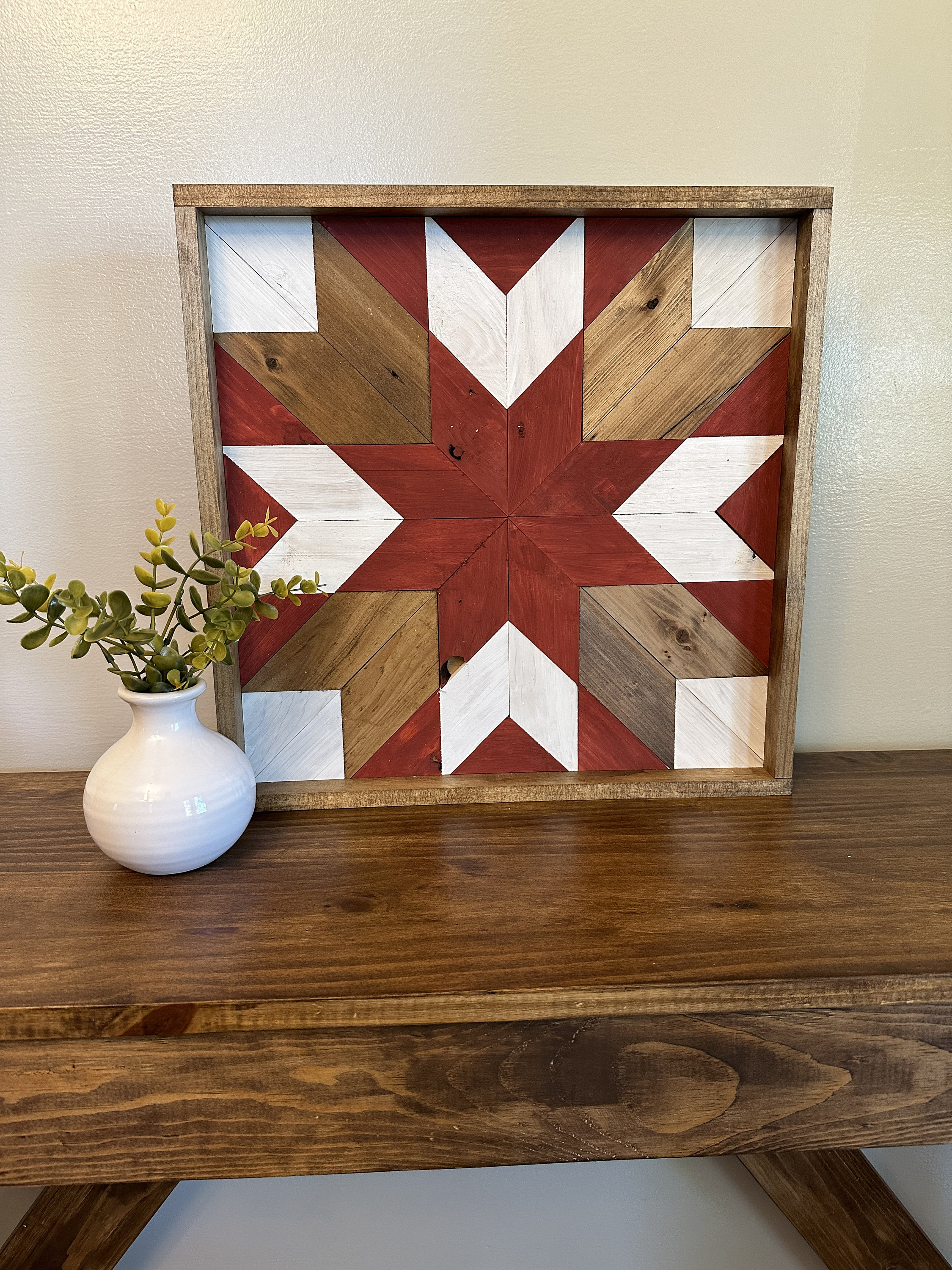Barn Quilt Home Decor, Framed Barn Quilt, Reclaimed Wood, Framed Barn ...