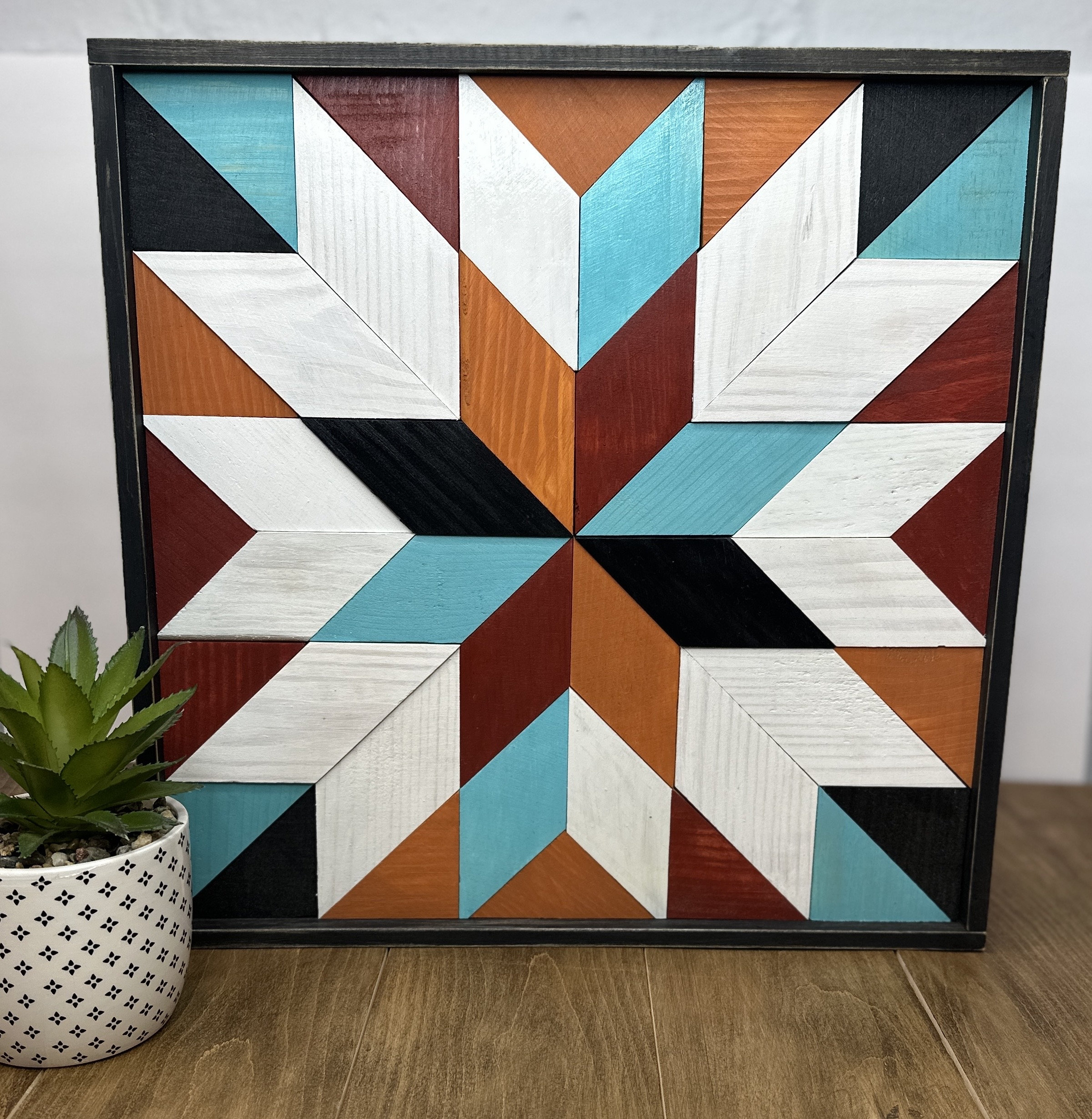 Handmade Barn Quilt, Wood Crafted, Framed Barn Quilt, Distressed Barn ...