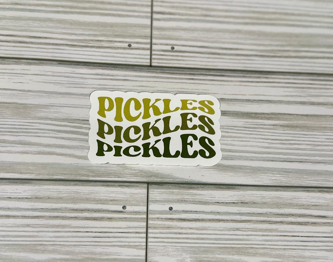 Pickles Sticker, Pickle, Retro, Pickle Lover, Gift, Funny, Green ...