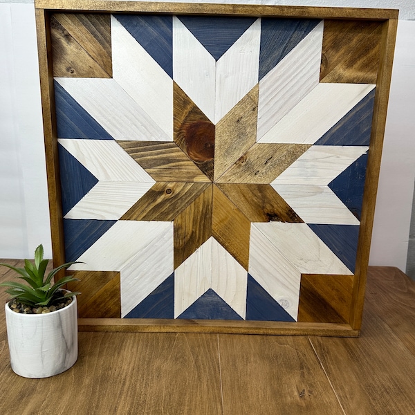 Blue Barn Quilt - Etsy