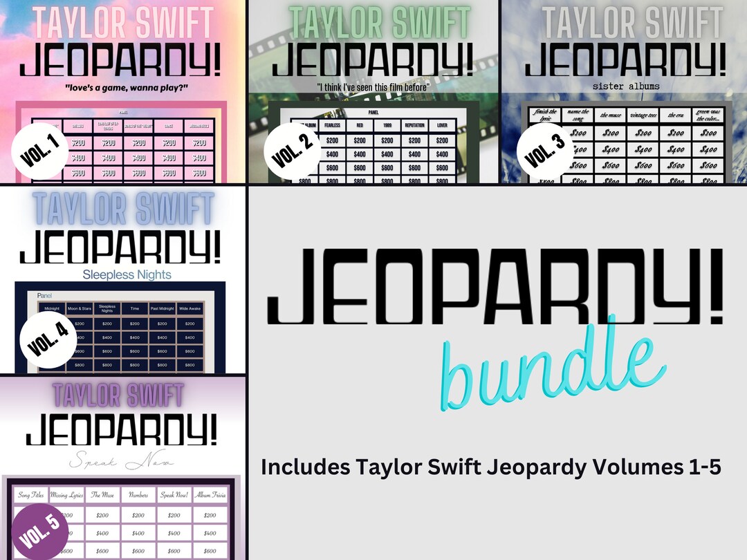 Taylor Swift Jeopardy Bundle - Etsy