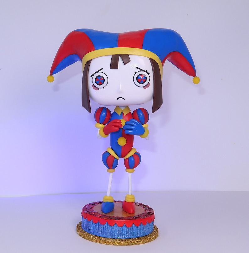 100% Hecha a mano Figura en 3D estilo Funko Pop de Pomni de la serie El ...