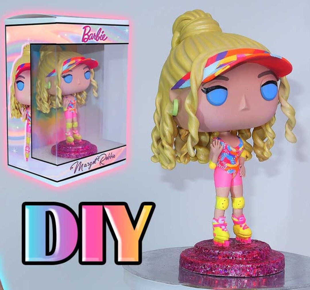 OOAK 100% Handmade Funko Pop Style 3D Figure of Barbie With Skates - Etsy
