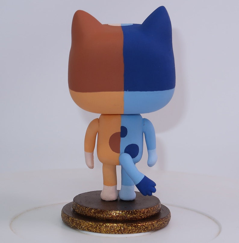 100% Handmade Funko Pop Style 3D Figure Half Bluey and Half Bingo ...