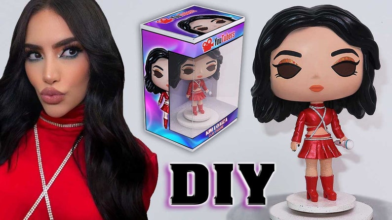 100% Handmade Funko Pop Style 3D Figure of Kimberly Loaiza Youtuber and ...