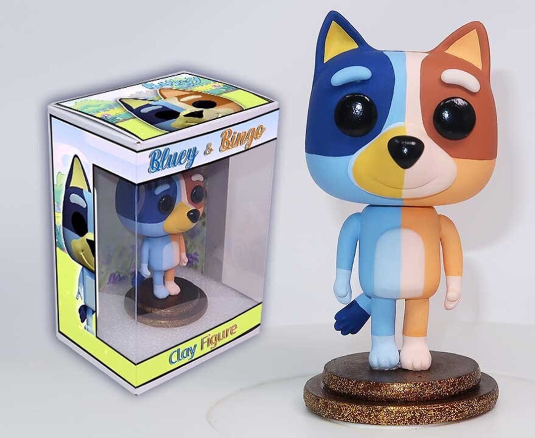 100% Handmade Funko Pop Style 3D Figure Half Bluey and Half Bingo ...