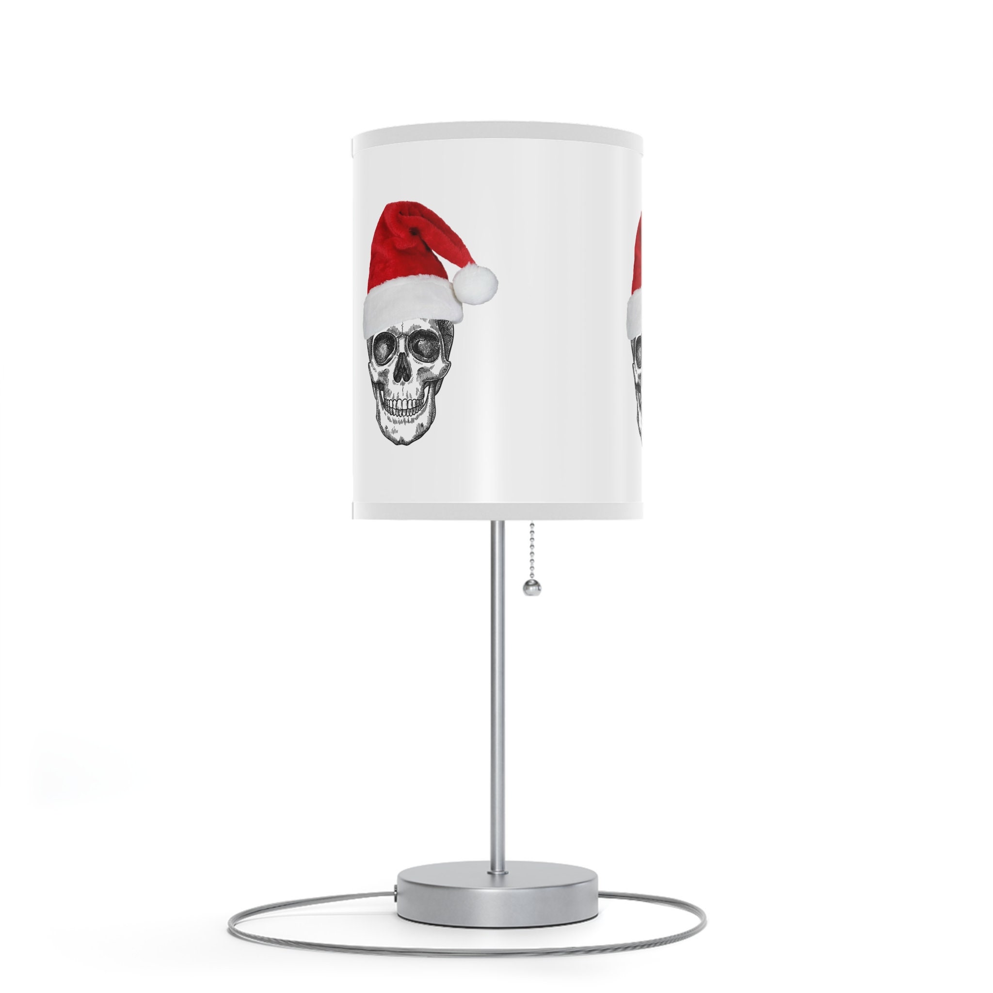 Santa Skull Side Table Lamp Christmas Lamp Christmas Table - Etsy