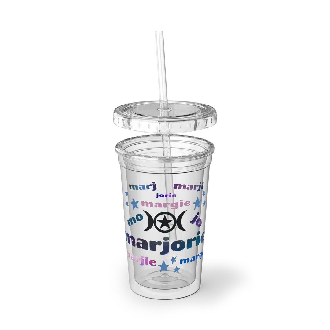 Marjorie's Nicknames Sweet Beverage Sipper - Large Clear Tumbler With ...