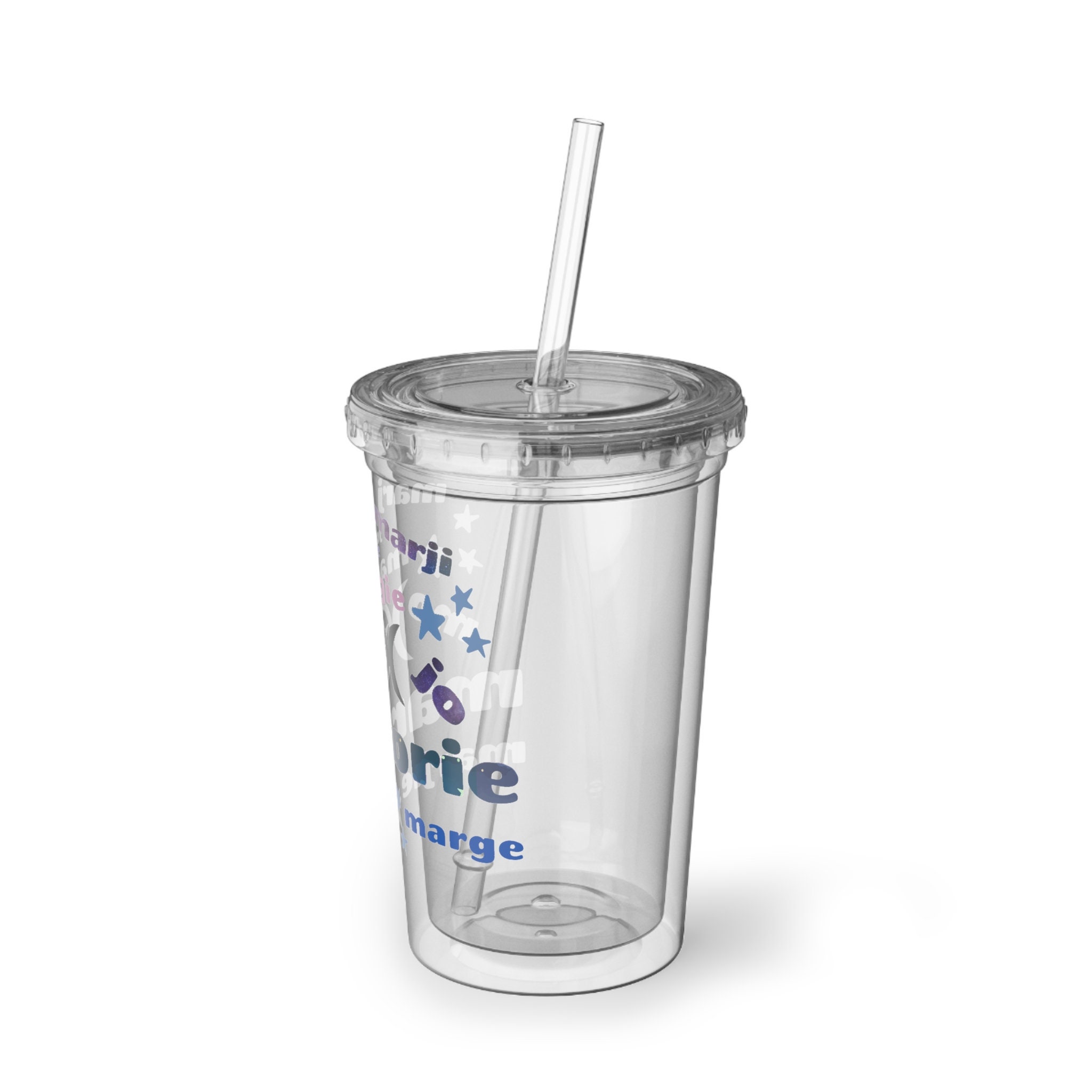 Marjorie's Nicknames Sweet Beverage Sipper Large Clear - Etsy