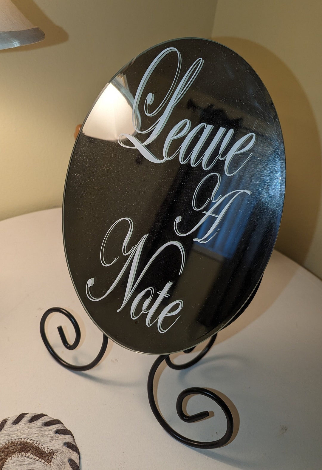Mirror With "leave A Note". Wedding Guest Table Decoration for Wish ...