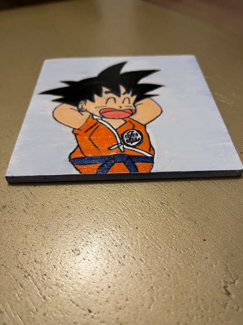 Goku Wooden Coaster - Home Decor - Housewarming Gift - Handmade Unique ...
