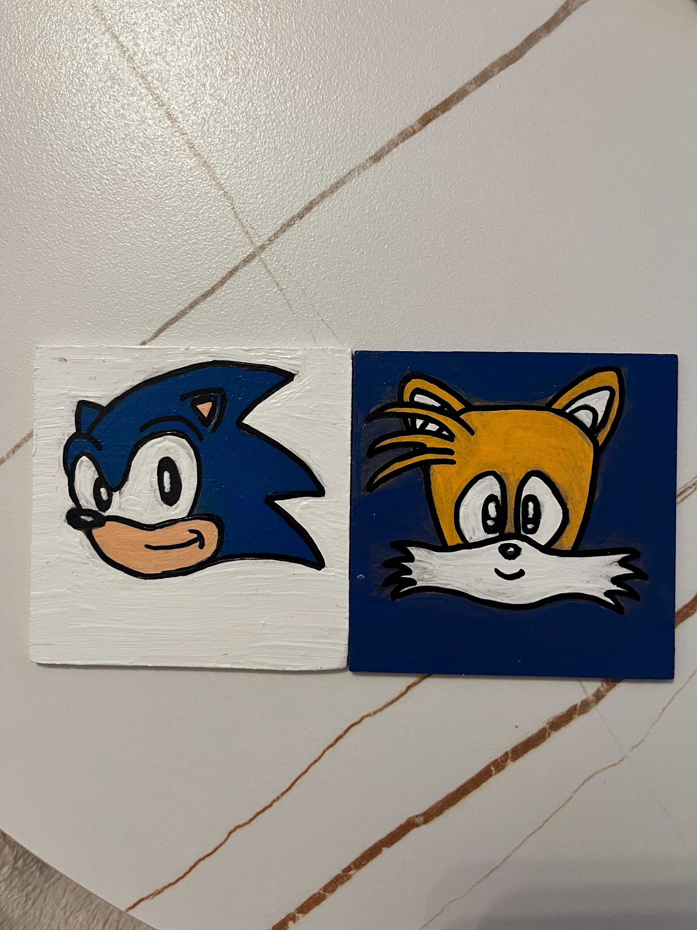 Set of 2 Sonic & Tails Wooden Coasters - Home Decor - Housewarming Gift ...