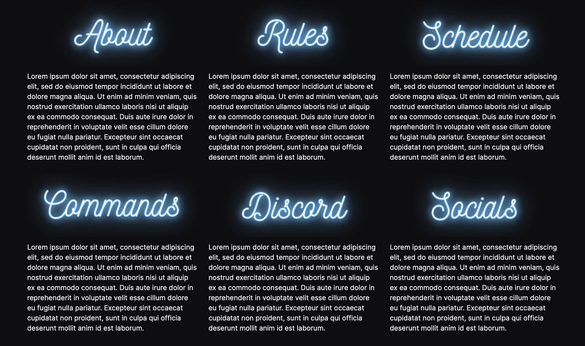 30 Neon Glow Baby Blue Twitch Panels With Transparent Background - Etsy