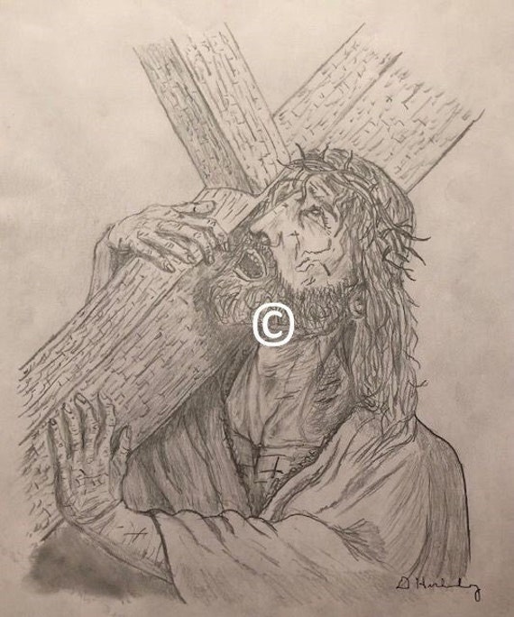 Jesus Carrying The Cross Sketch