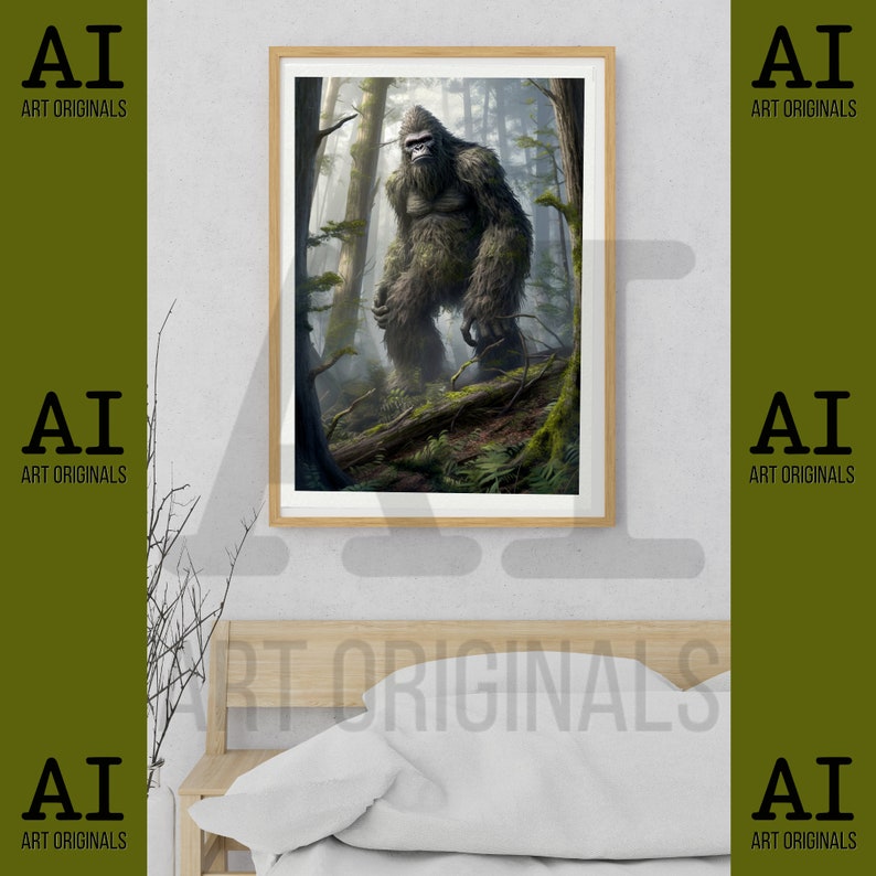 Bigfoot Image Digital DOWNLOAD, Cryptidcore Sasquatch Art, PNW Cryptid Folklore, Cryptozoology ...