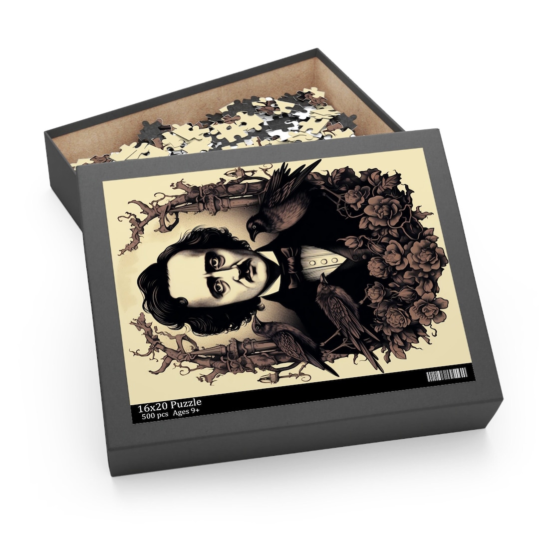 Edgar Allan Poe Jigsaw Puzzle for Adults 120, 252, 500-piece, Dark ...