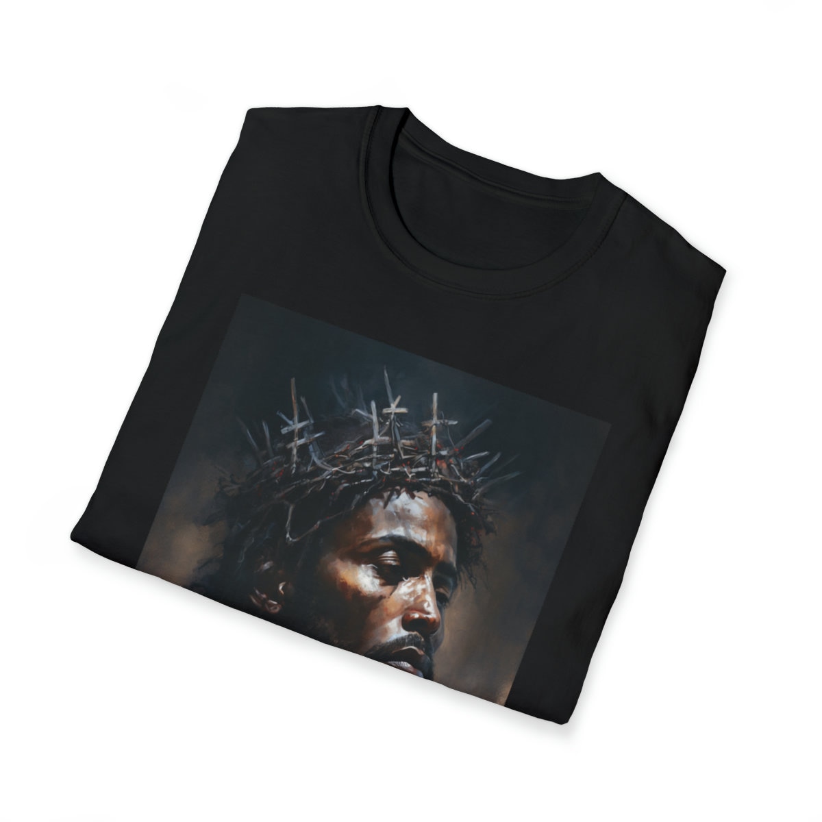 African American Art Jesus T-shirt, Black Christian Streetwear, Adult ...