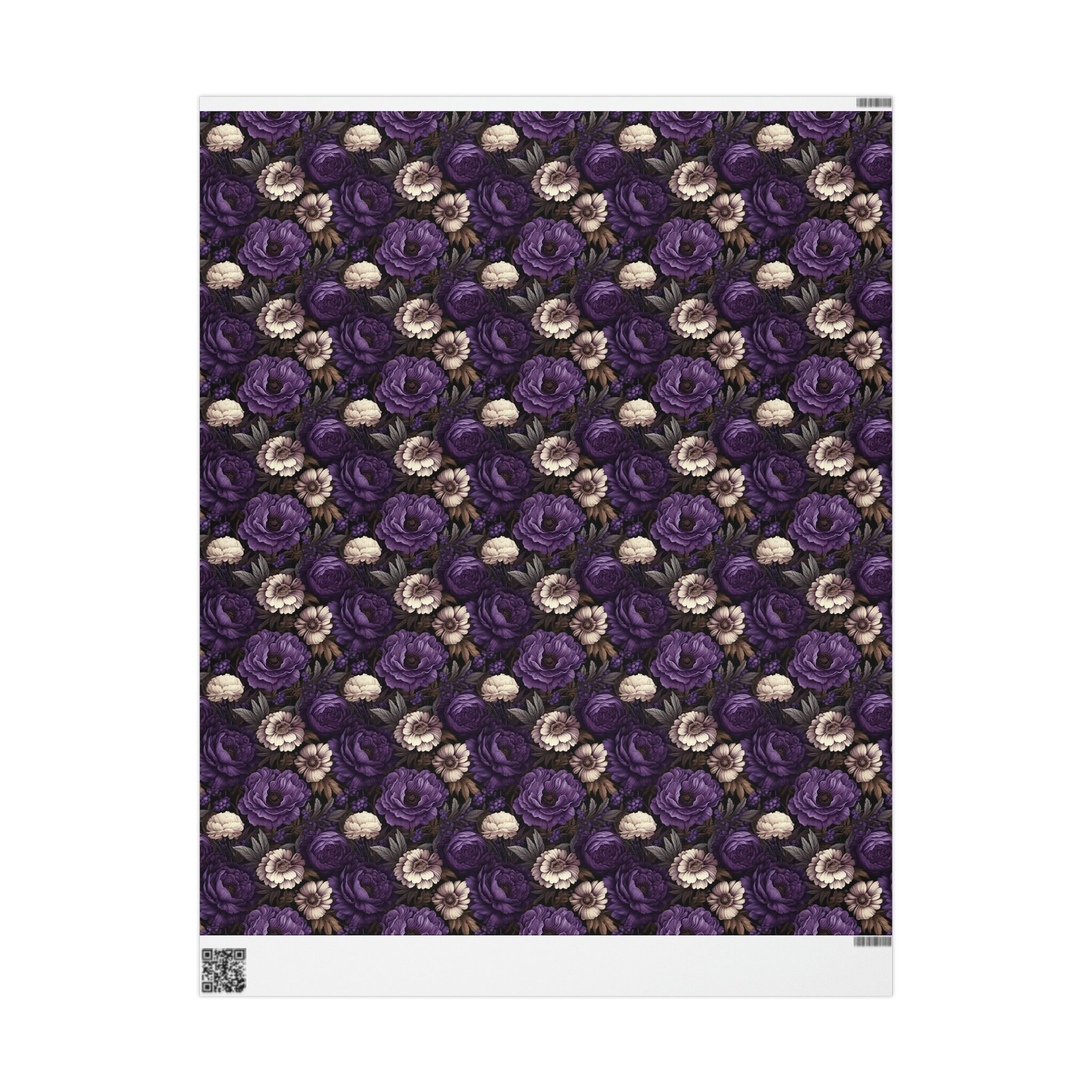 Custom Gift Wrap Paper, Gift Wrapping Paper, Vintage Dark Cottagecore ...