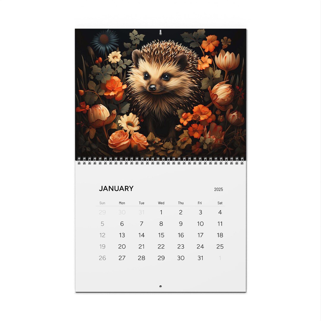 2025 Wall Calendar, Cottagecore Animal Art, Cottage Core Cubicle Decor ...