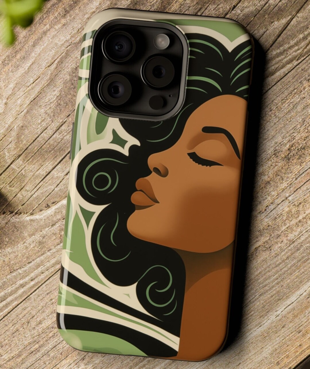 Black Woman Custom Phone Case, African American Art, Tough Magnetic ...