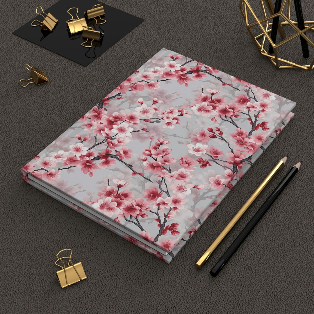 Pink Cherry Blossom Journal, Sakura Design, Japanese Flower Lover Gift ...