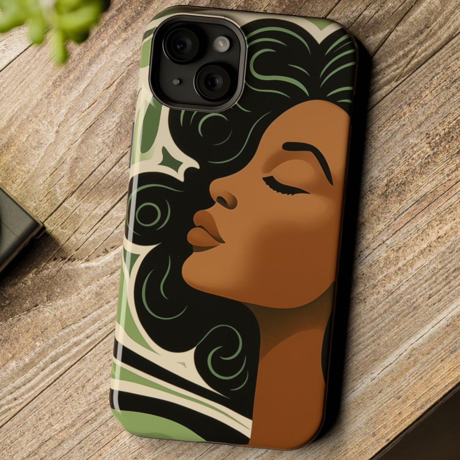 Black Woman Custom Phone Case, African American Art, Tough Magnetic ...