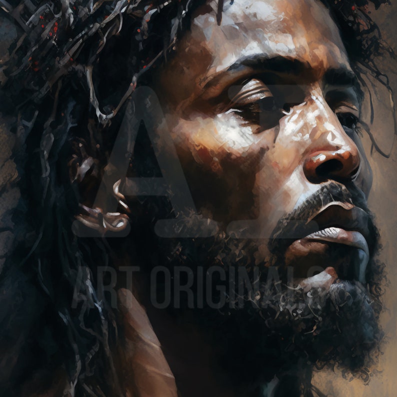 Black African American Jesus Christ Art Poster: Religious Gift - Etsy