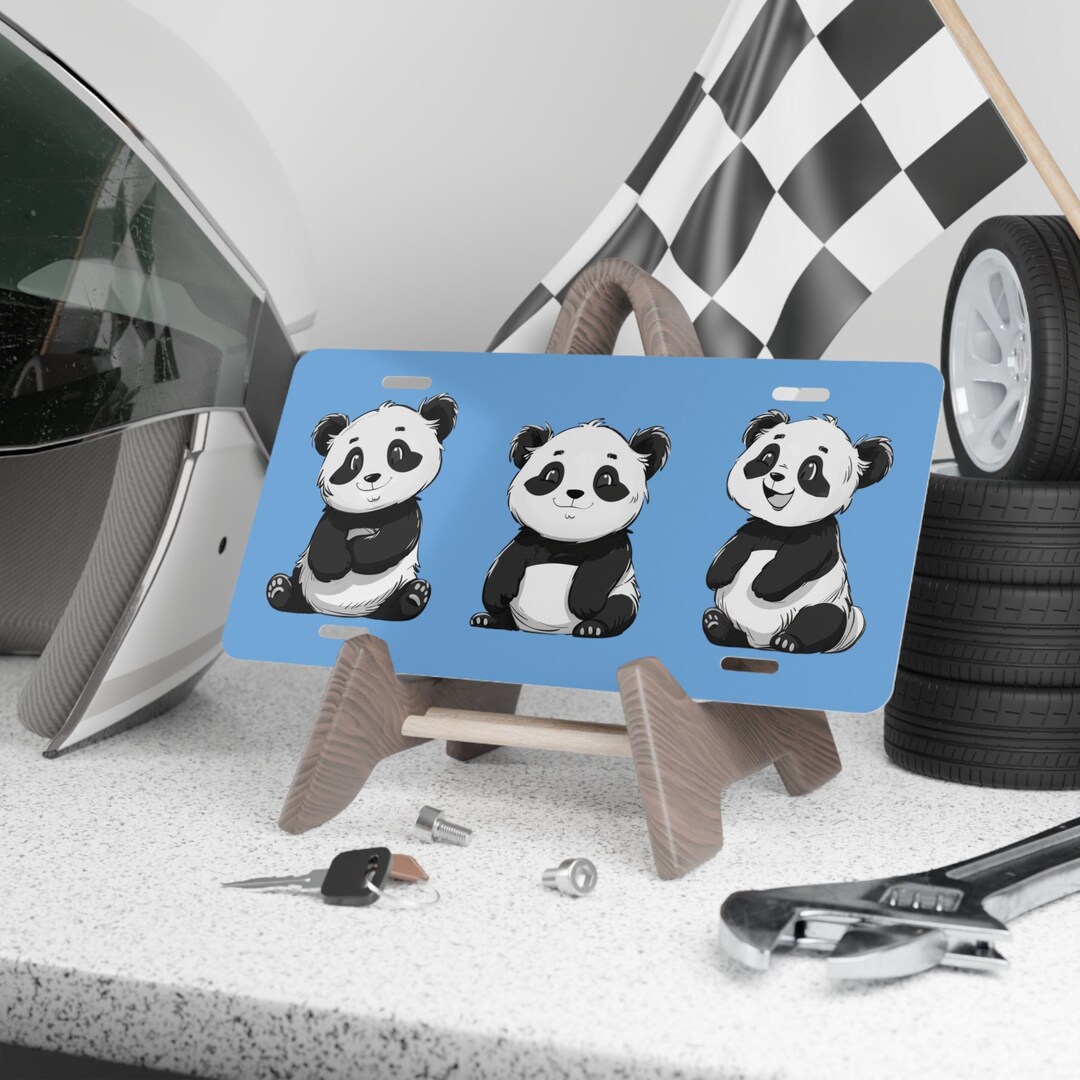 Panda Bear Aluminum Front License Plate, Car Decor - Etsy