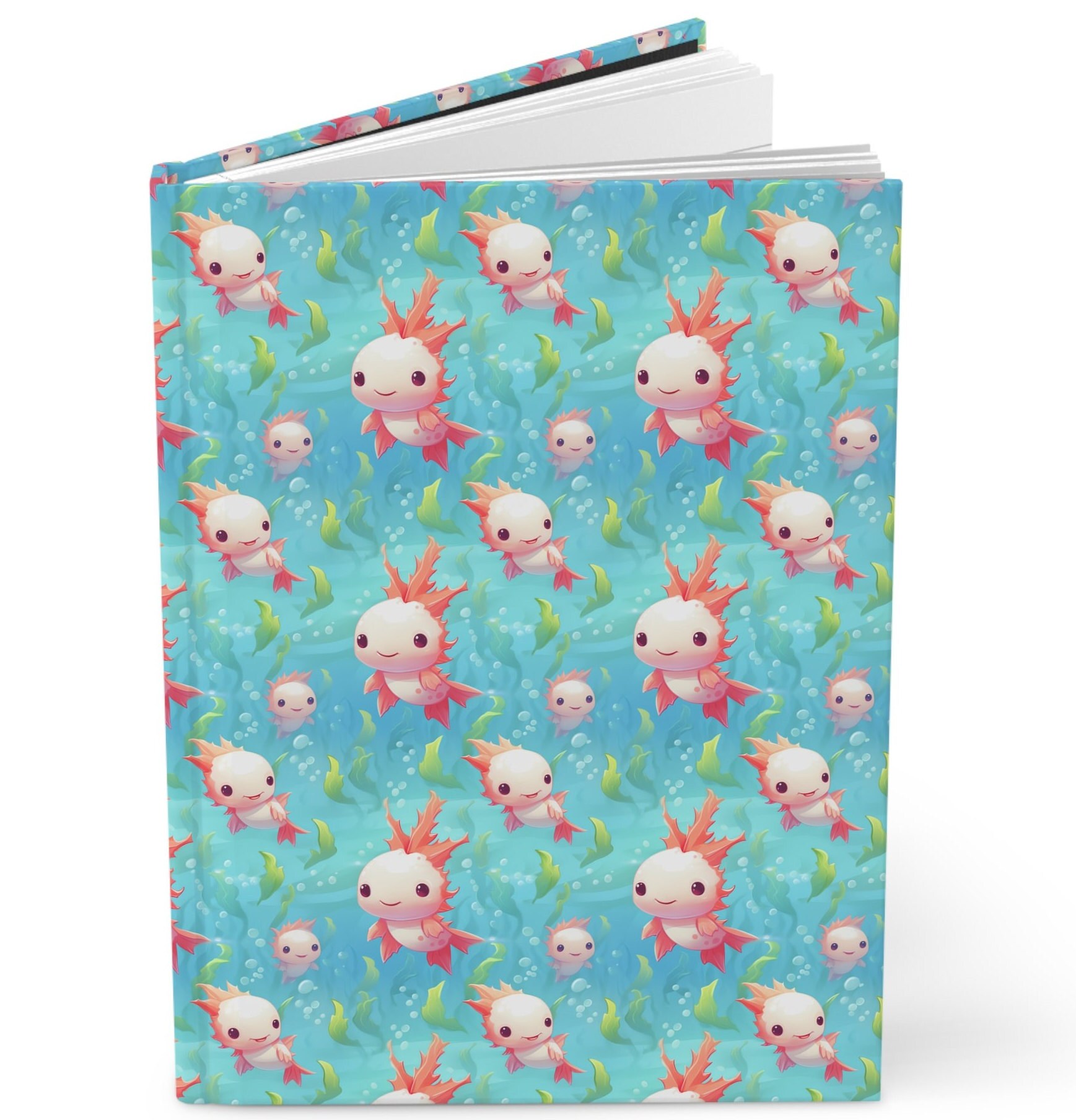 Baby Axolotl Journal, Hardcover Aesthetic Notebook Reading Log, Axolotl ...