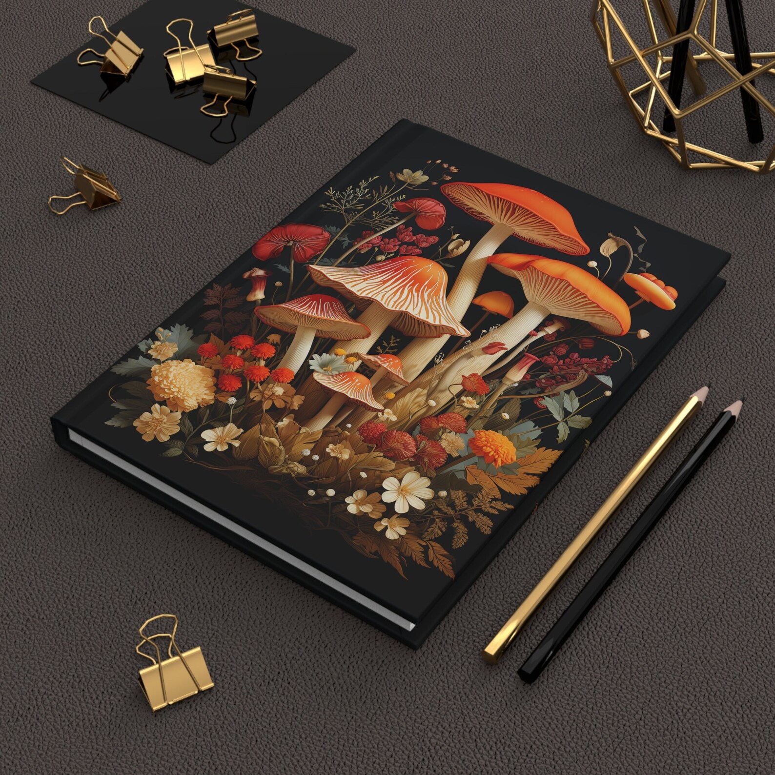 Mushroom Motif Journal, Fungi Notebook, Reading Logbook, Forager Book ...