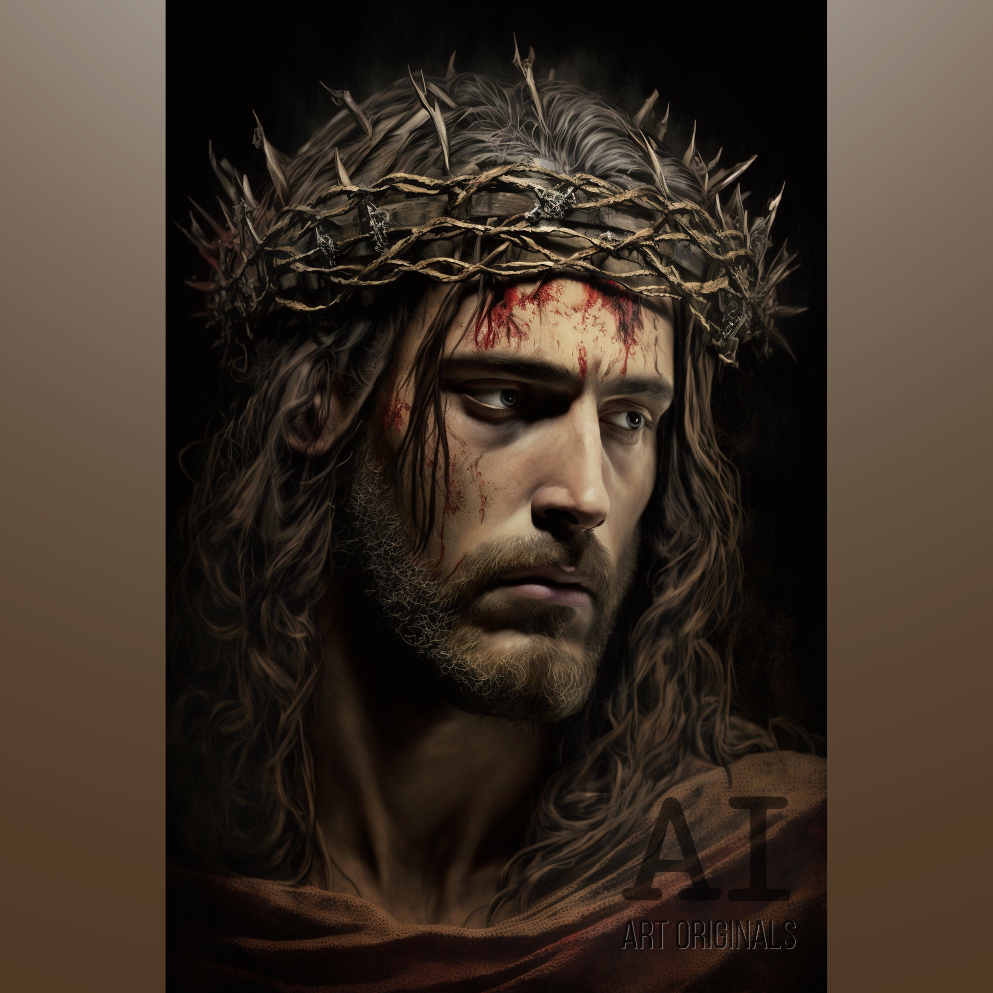 Jesus Art Download Ai Art Print Modern Christian Art Printable Jesus