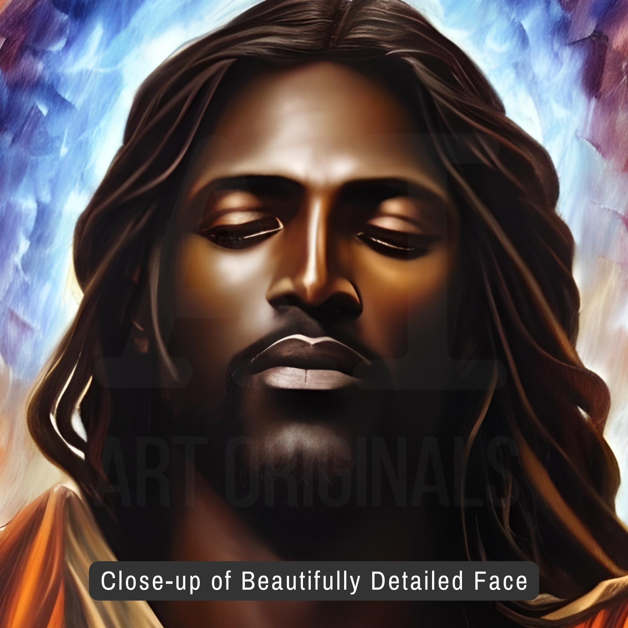 African American Black Jesus AI Art Christ Art DOWNLOAD - Etsy