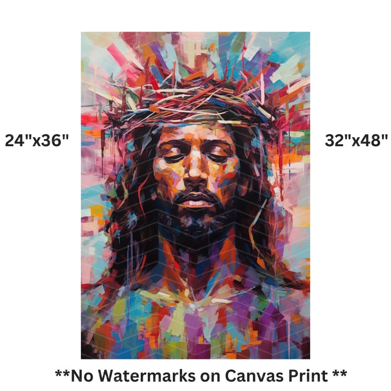 African American Art Jesus Painting CANVAS Print Modern - Etsy