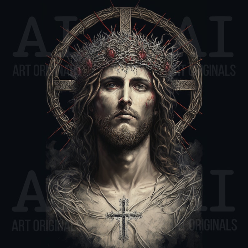 Jesus AI Art DOWNLOAD Jesus Picture AI Generated Art Christ - Etsy