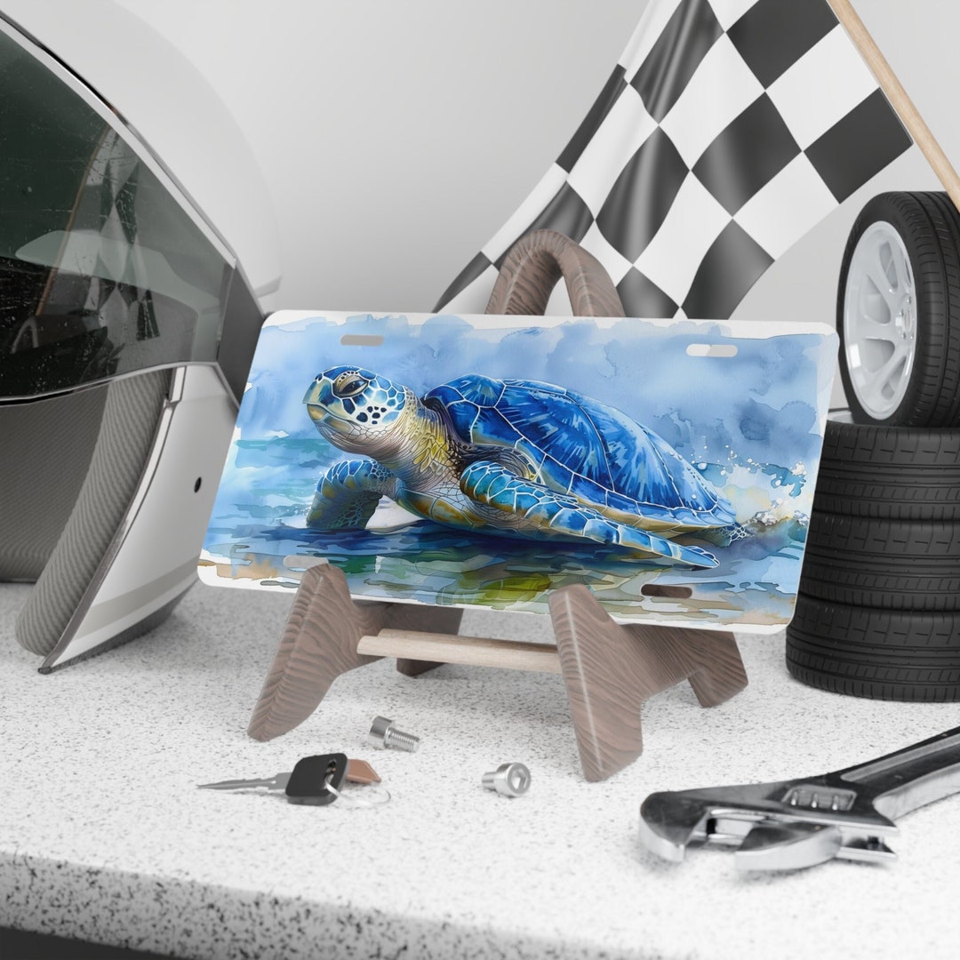 Sea Turtle License Plate, Vehicle Decorating Custom Car Tag Accessory ...