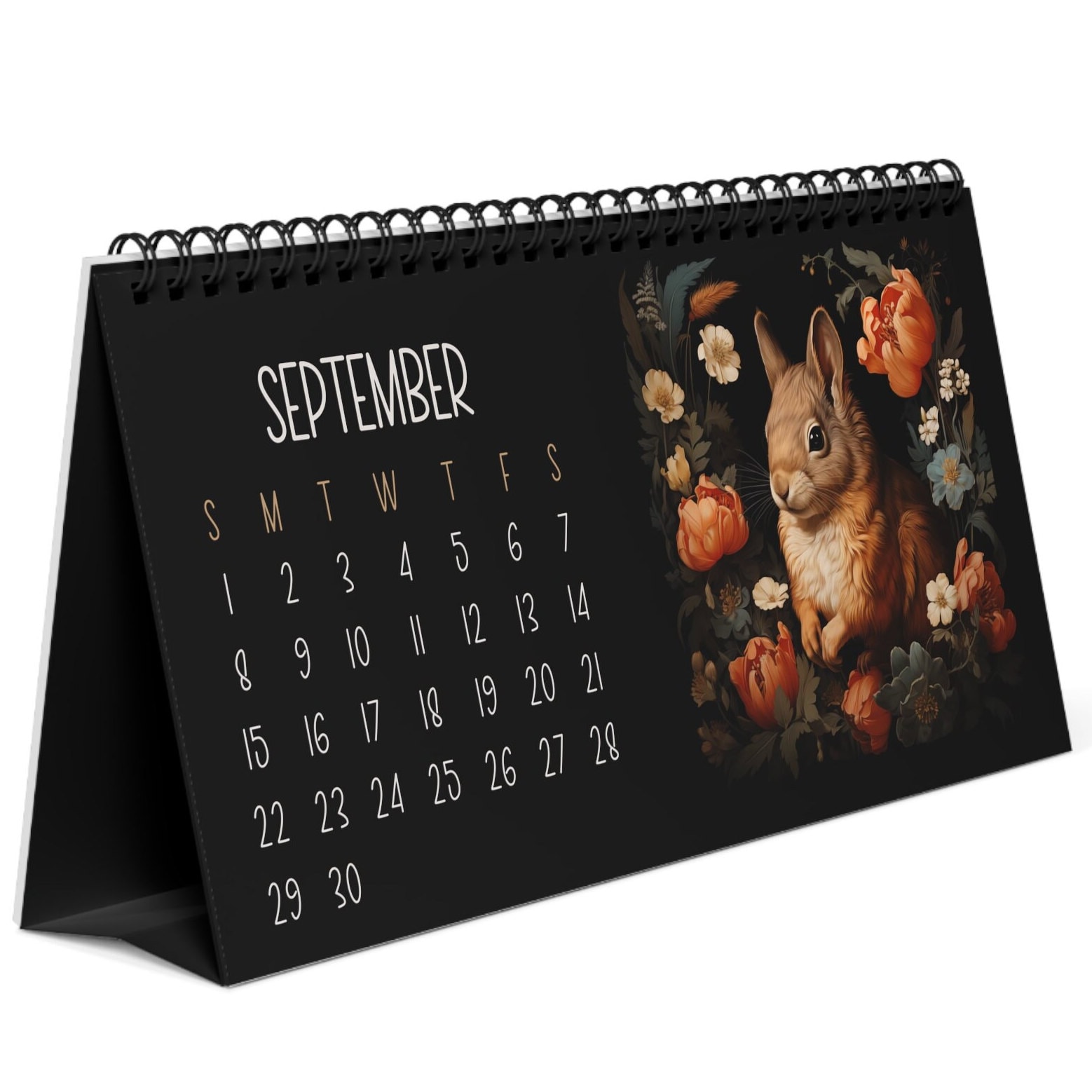 2024 Desk Calendar, Cottagecore Art, 12-month Calendar, Cubicle Decor ...