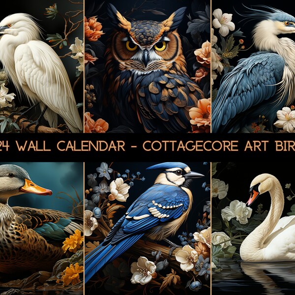 Cottagecore Wall Calendar - Etsy