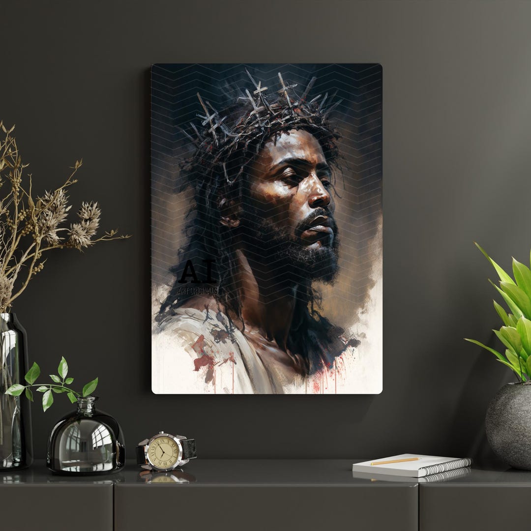 Black African American Jesus Christ Art Poster: Religious Gift - Etsy