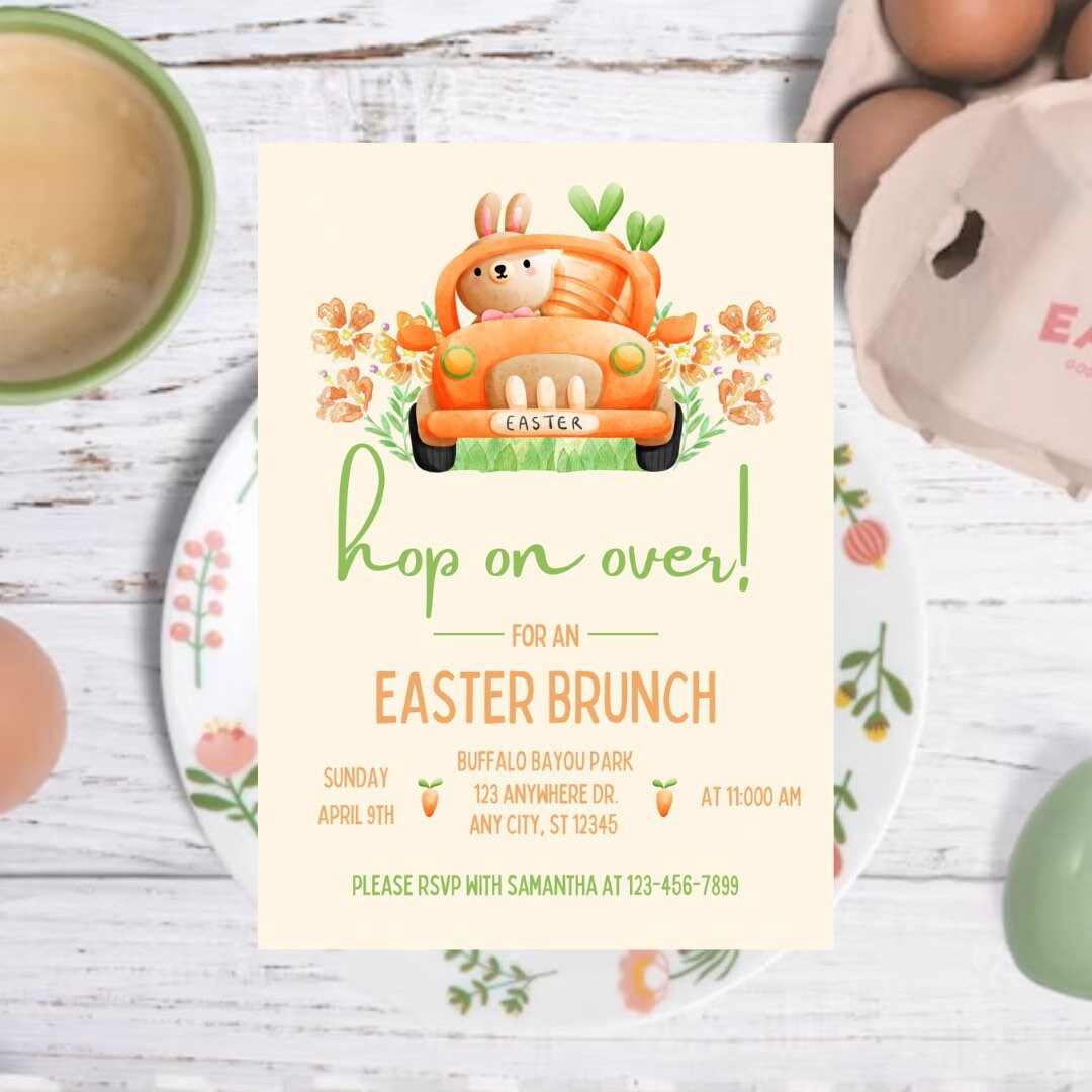 Easter Brunch Invitation Digital Easter Brunch Invitation Easter ...