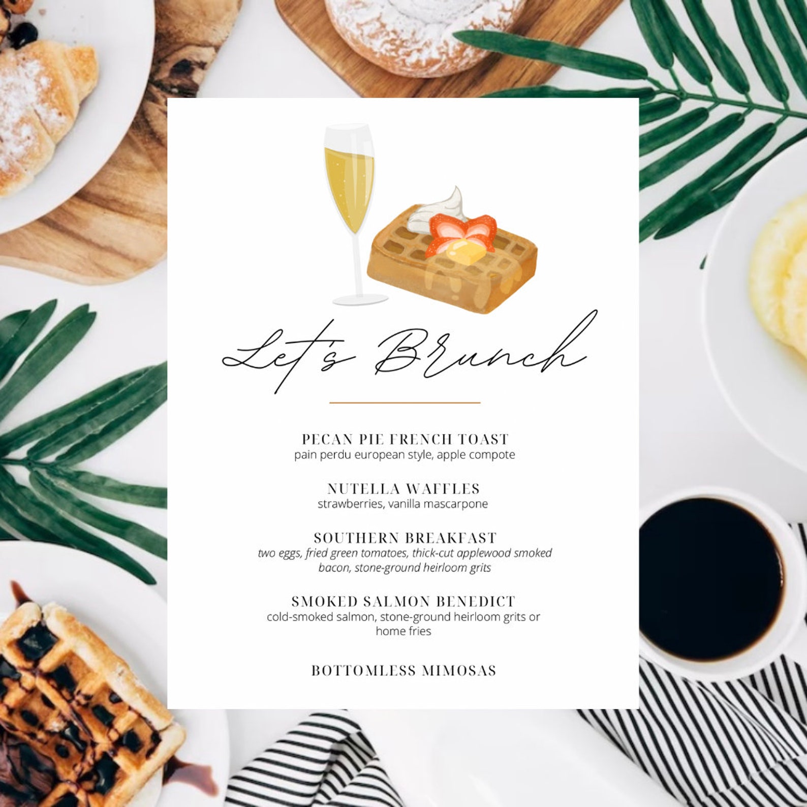 Brunch Menu Breakfast Menu Digital Brunch Menu Food Menu Brunch Menu ...