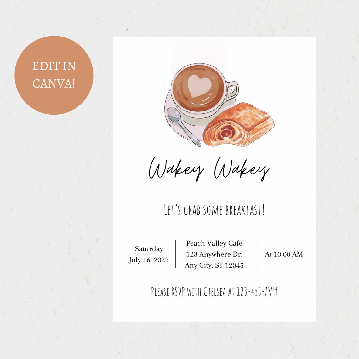 Breakfast Digital Invitation Breakfast Invitation Digital Breakfast ...